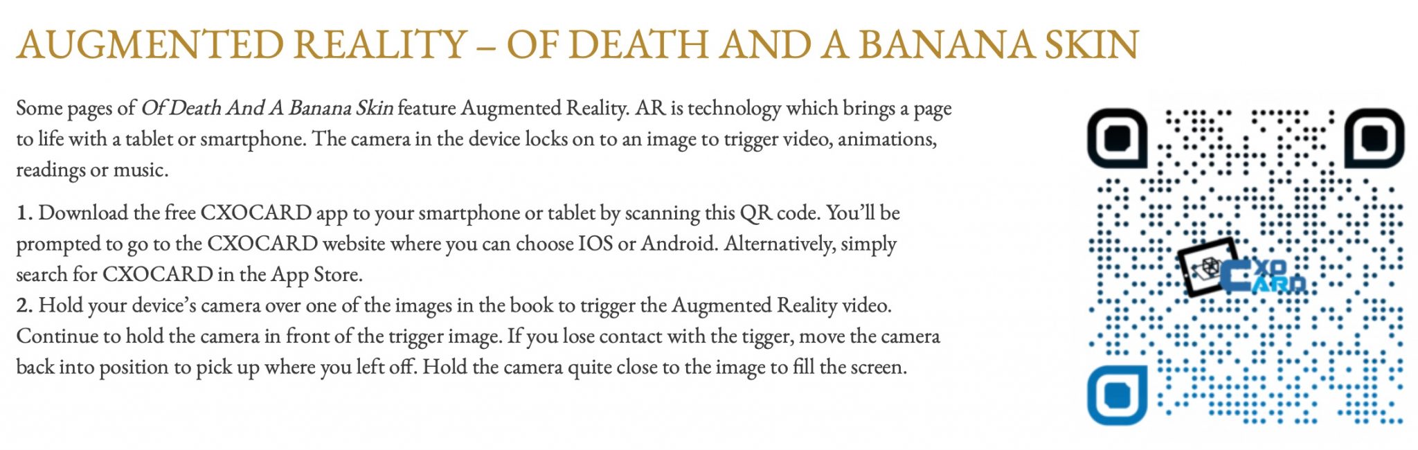 Augmented Reality Books - cxocARd -AR Service for Books Augmented Reality Books - cxocARd -AR Service for Books